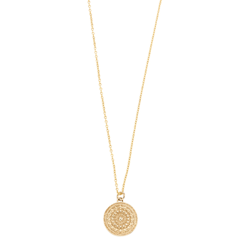 Small Medallion Pendant Gold Plate - OS : Jewellery at The Vault NZ