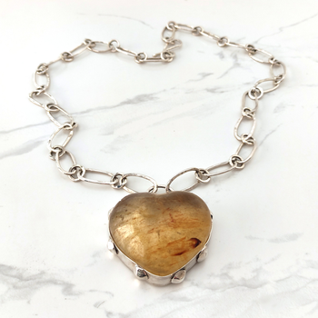 Kauri Gum Heart Necklace - Jewellery at The Vault NZ - NZ SOR