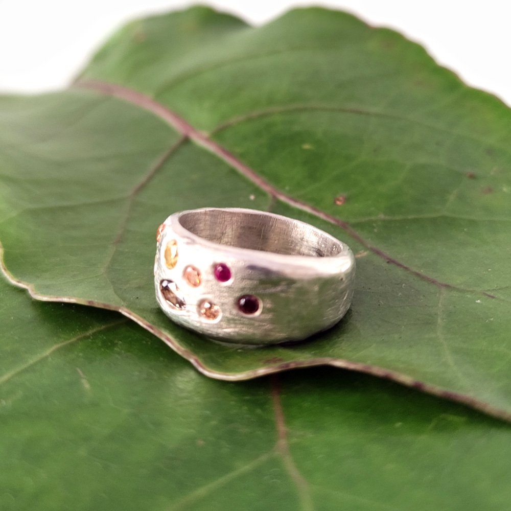 Companion Ring Silver and Synthetic Sapphires - Jewellery at The Vault NZ - NZ SOR