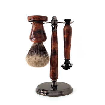 Shaving Set Kauri Burl - Shop all Lifestyle Products at The Vault NZ ...