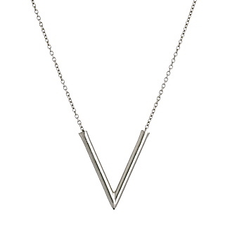 V Necklace - Stg Silver - OS : Jewellery at The Vault NZ