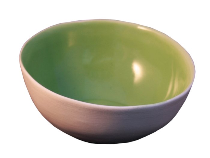 Round Ceramic Bowl 120mm - Green - NZ : Jo Luping at The Vault NZ