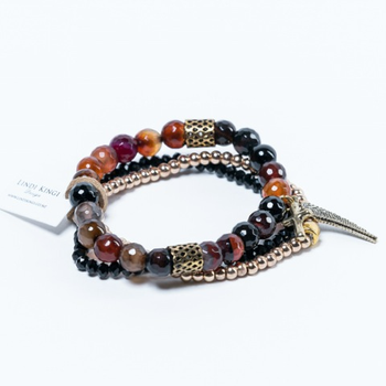 Bracelet Set Chocolate Agate - Jewellery at The Vault NZ - NZ