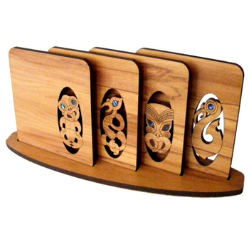 Coaster Set Rimu Maori - Aeon Giftware at The Vault NZ - NZ